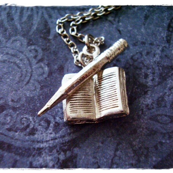 Book Necklace - Etsy