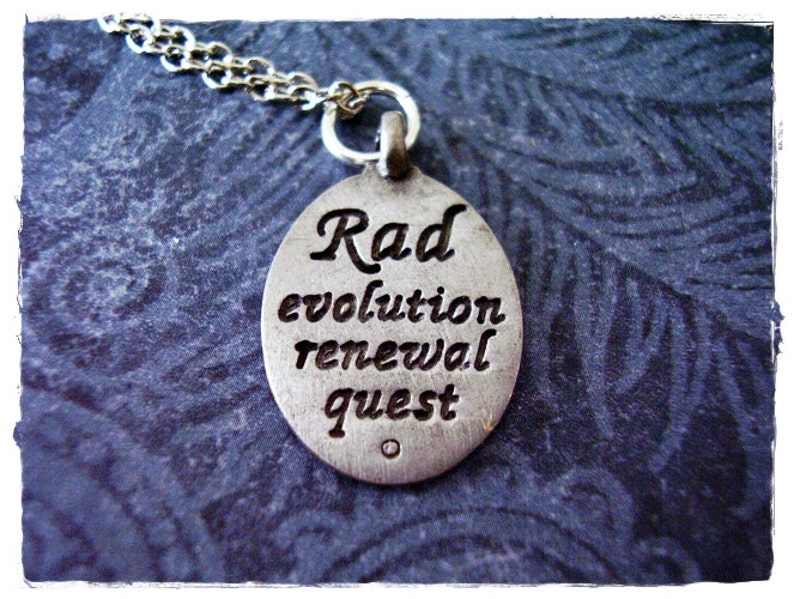 Silver Rad Rune Necklace Antique Pewter Rad Rune Charm on a | Etsy