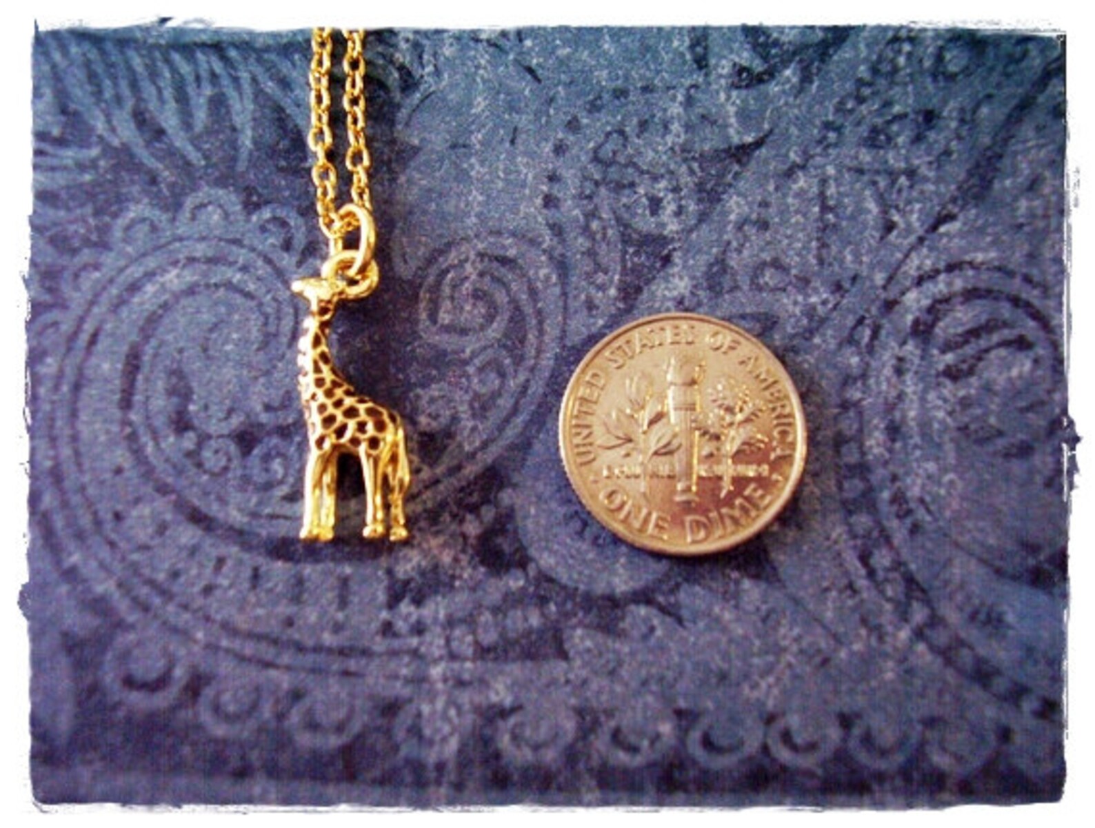 Gold Giraffe Necklace - Gold Giraffe Charm on a Delicate Gold Plated ...