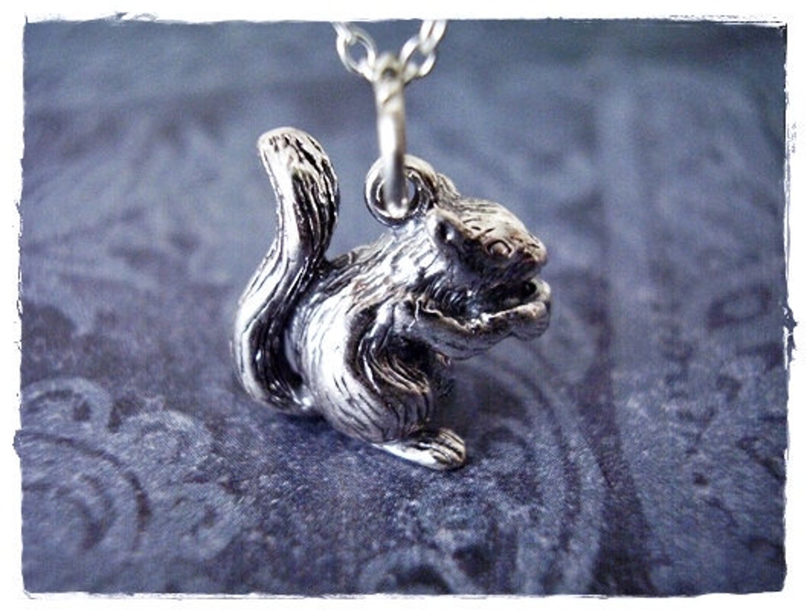 Sterling Silver Squirrel Necklace Sterling Silver Squirrel | Etsy