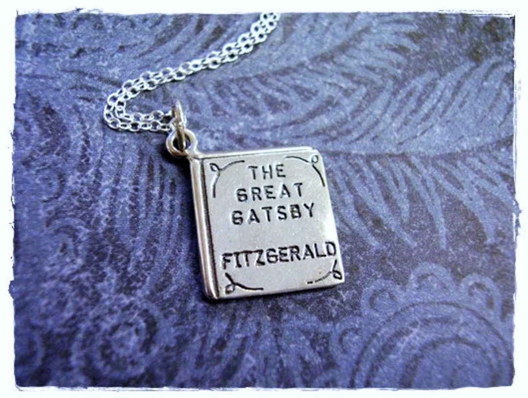 Silver Great Gatsby Book Necklace - Sterling Silver Great Gatsby Book ...