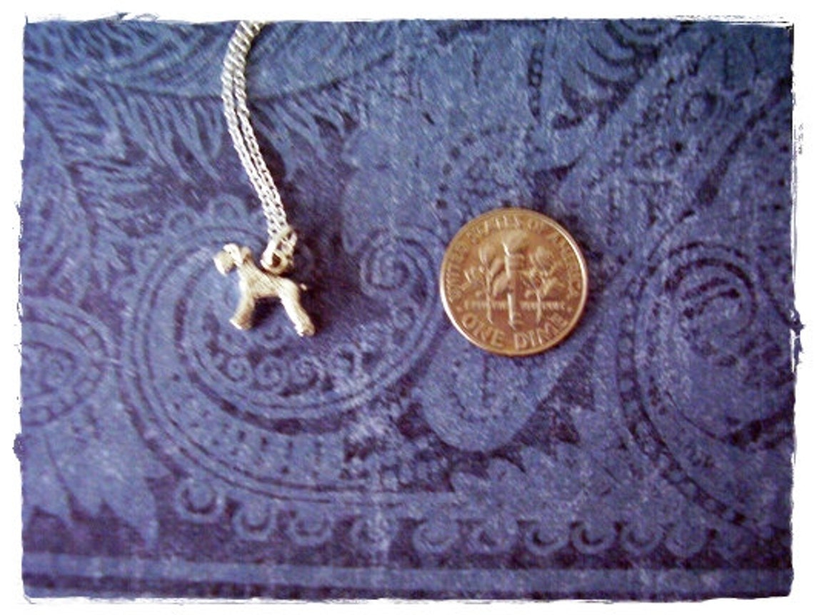 Tiny Silver Schnauzer Dog Necklace - Sterling Silver Schnauzer Charm on ...