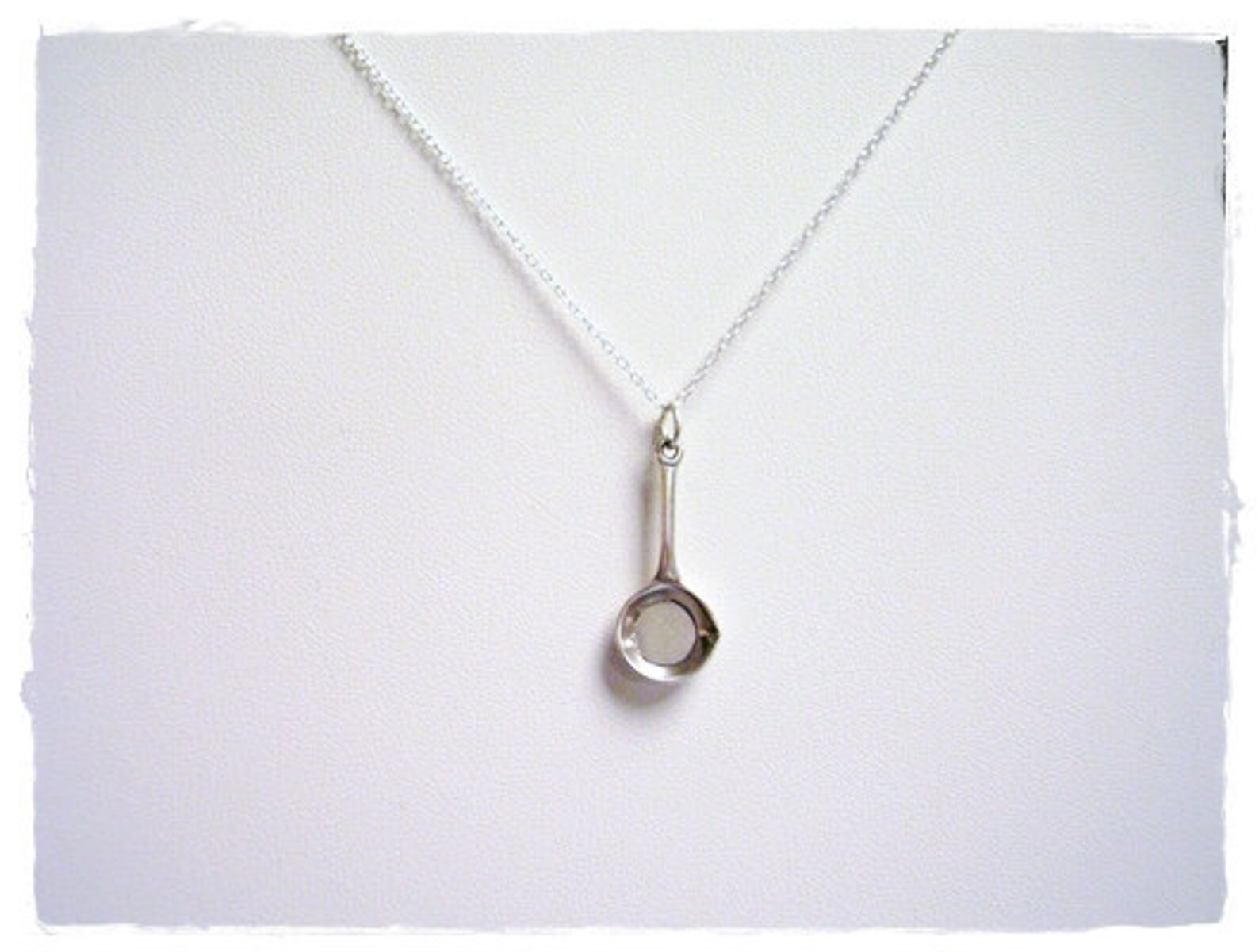Silver Frying Pan Necklace Sterling Silver Frying Pan Charm | Etsy