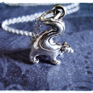 Sterling Silver Skunk Necklace Sterling Silver Skunk Charm on a ...