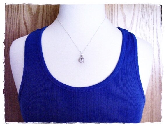 Silver Avocado Necklace Sterling Silver Avocado Charm on a - Etsy