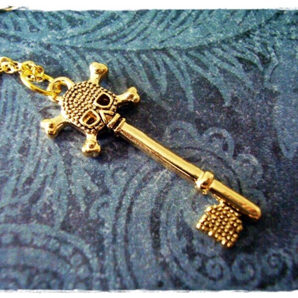 Skull Key Charm - Etsy