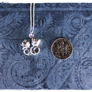 Silver Tulips Necklace Sterling Silver Tulips Charm on a Delicate ...