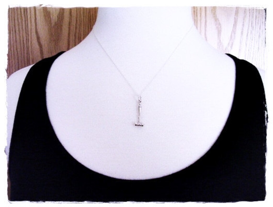 Silver Gavel Necklace Sterling Silver Gavel Charm on a | Etsy