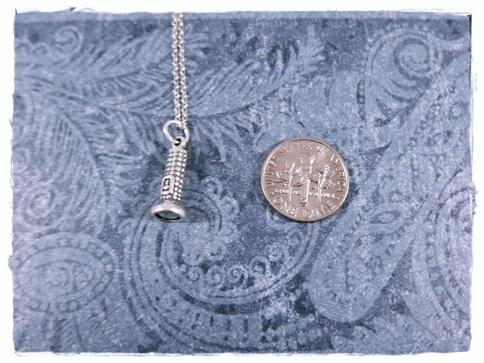 Silver Flashlight Necklace Sterling Silver Flashlight Charm - Etsy