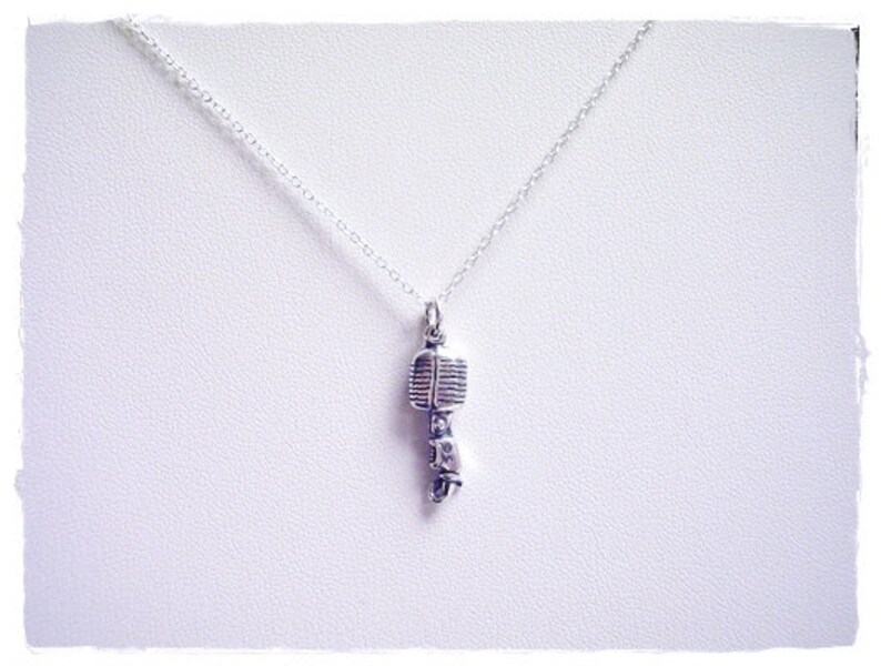 Radio Microphone Necklace Sterling Silver Radio Microphone - Etsy