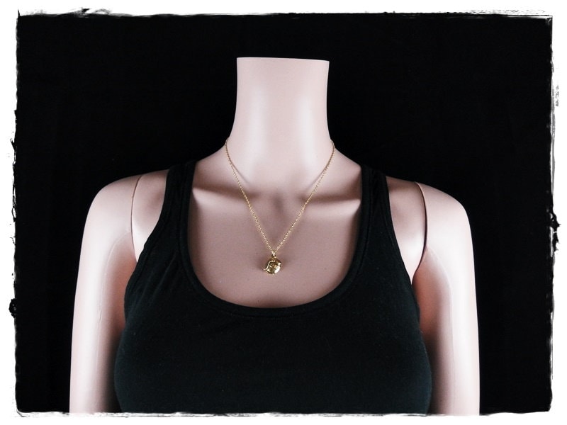 Gold Honey Pot Necklace - Antique Gold Pewter Honey Pot Charm on a ...