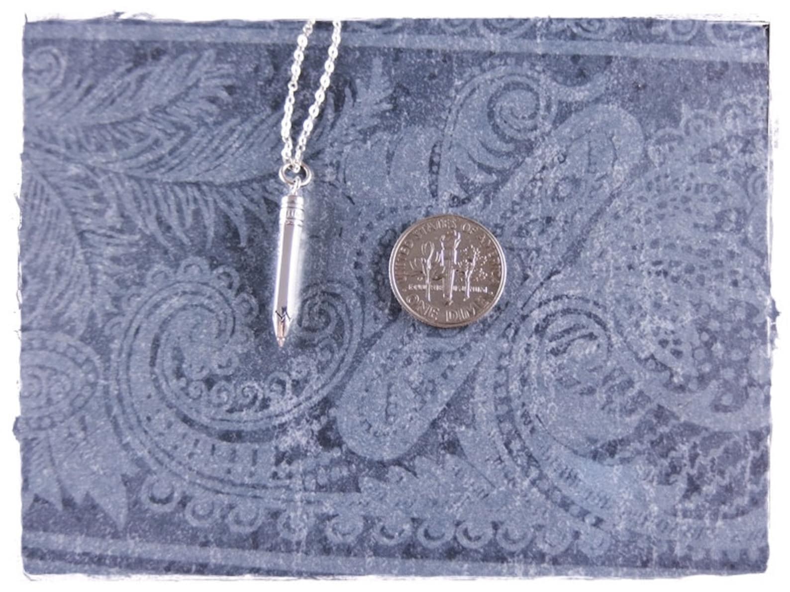 Silver No 2 Pencil Necklace Sterling Silver No 2 Pencil - Etsy