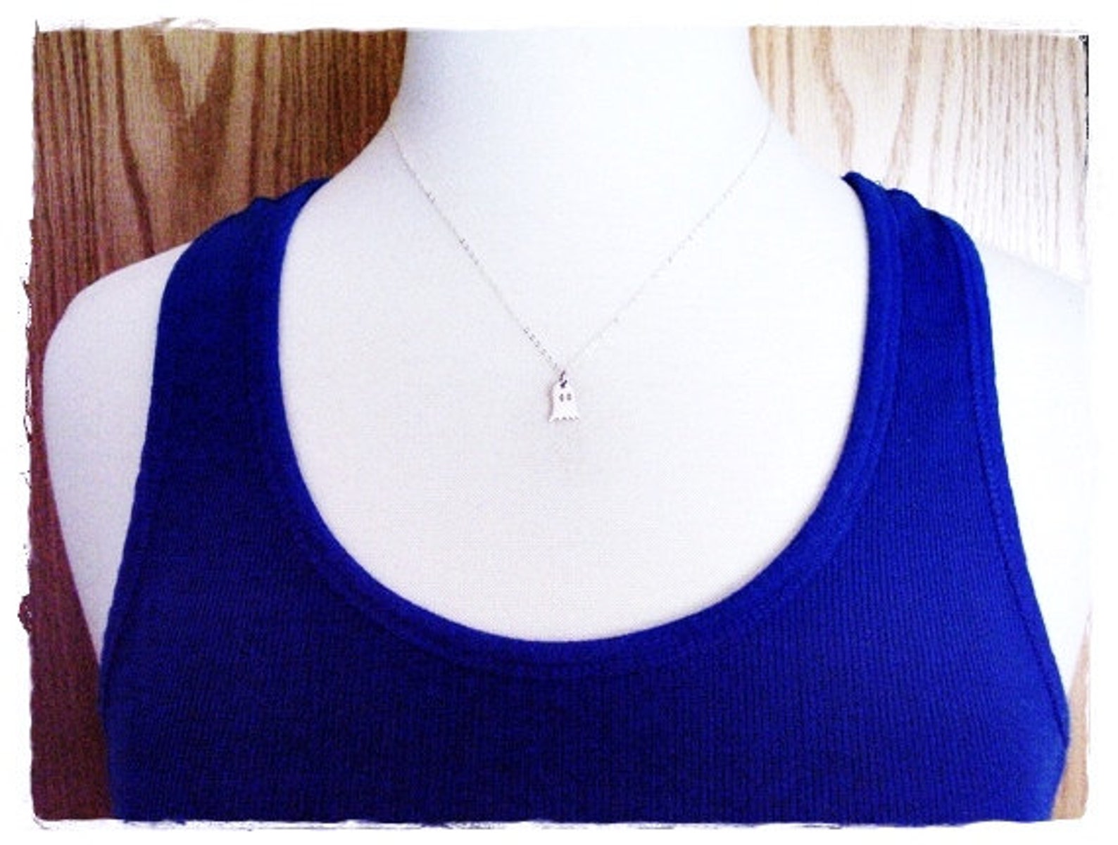 Tiny Ghost Necklace - Sterling Silver Ghost Charm on a Delicate ...