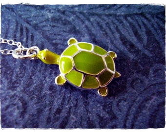 Green Turtle Necklace | Etsy