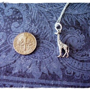 Tall Giraffe Necklace - Sterling Silver Giraffe Charm on a Delicate ...