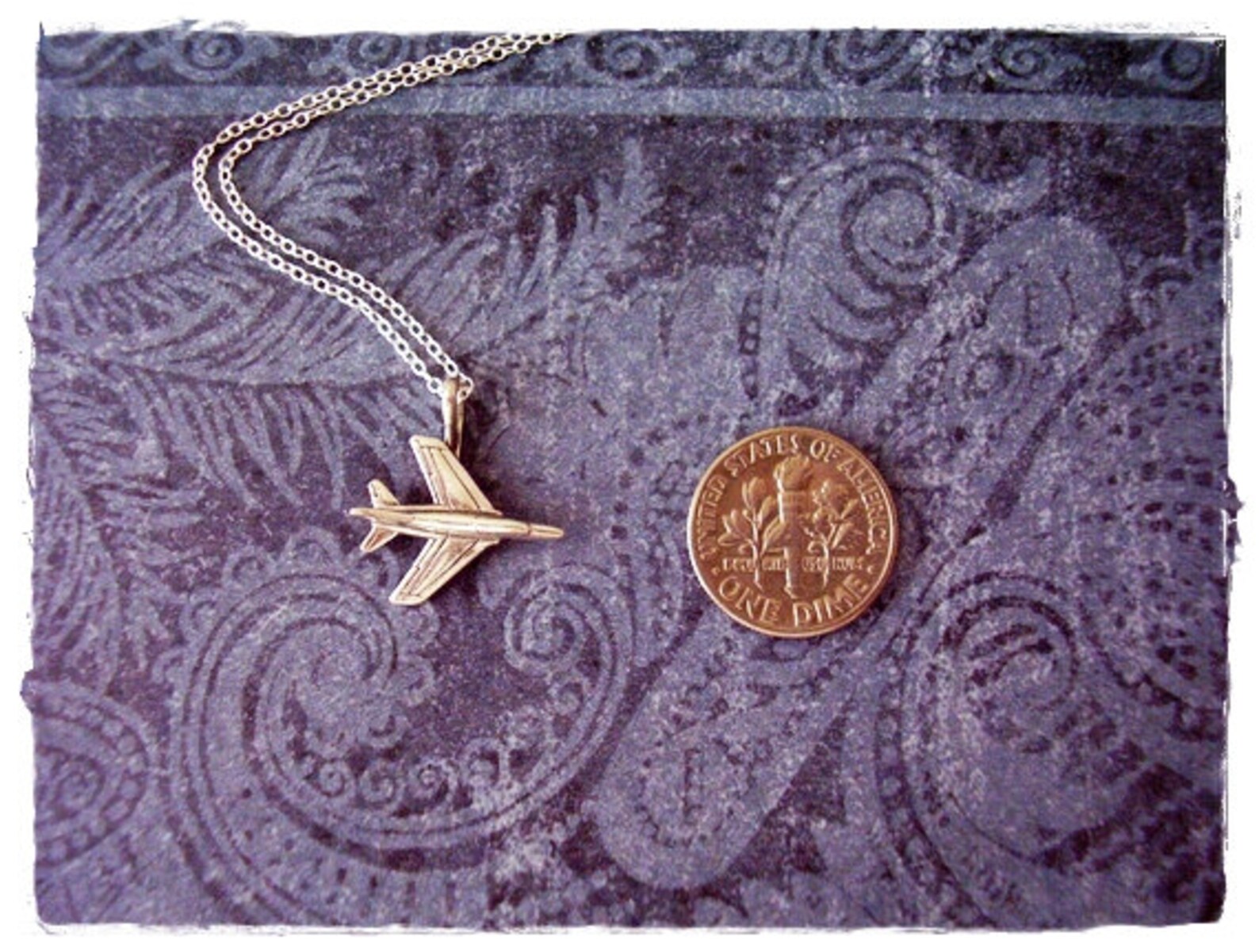 Silver Fighter Jet Necklace - Sterling Silver Fighter Jet Charm on a ...