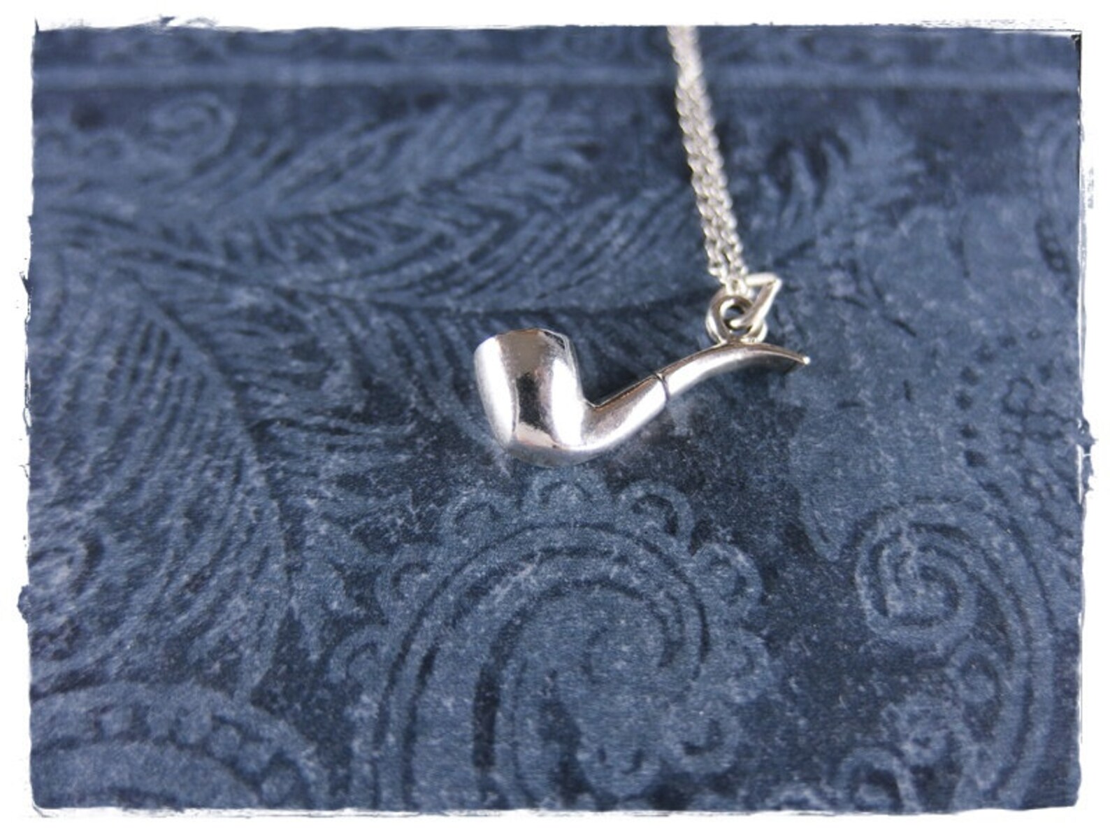 Silver Pipe Necklace - Sterling Silver Pipe Charm on a Delicate ...