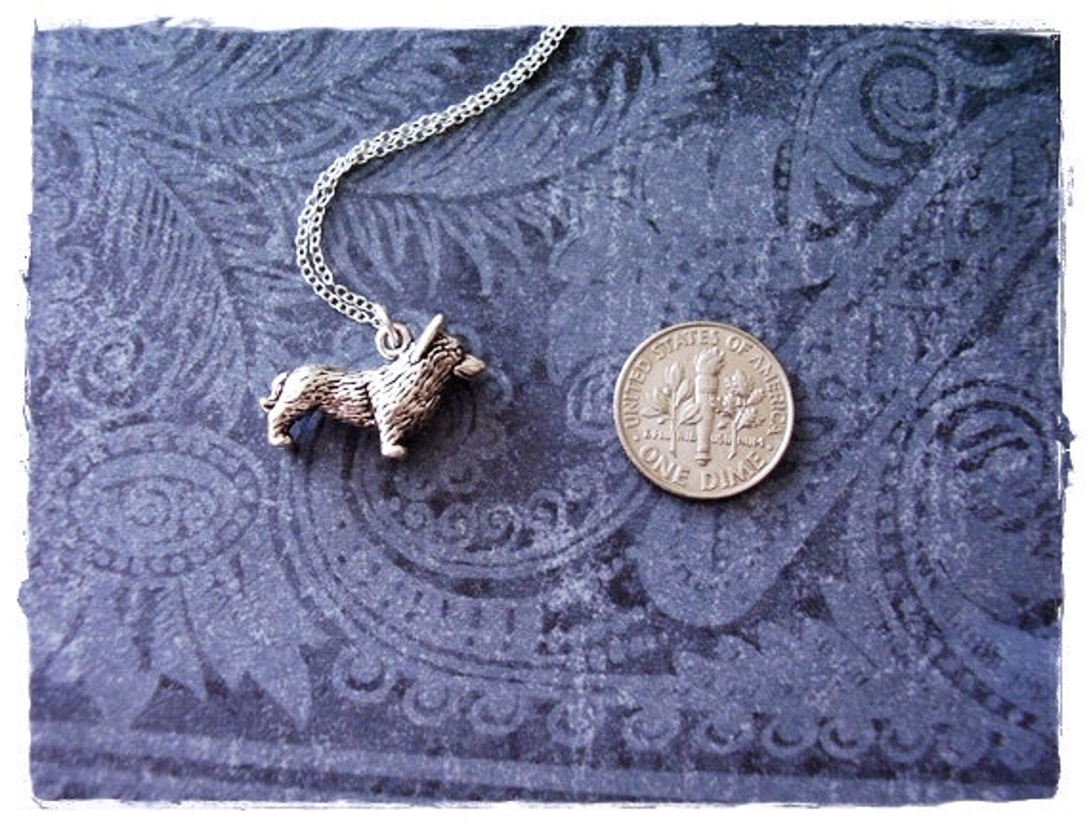 Large Corgi Necklace Sterling Silver Corgi Charm on a - Etsy