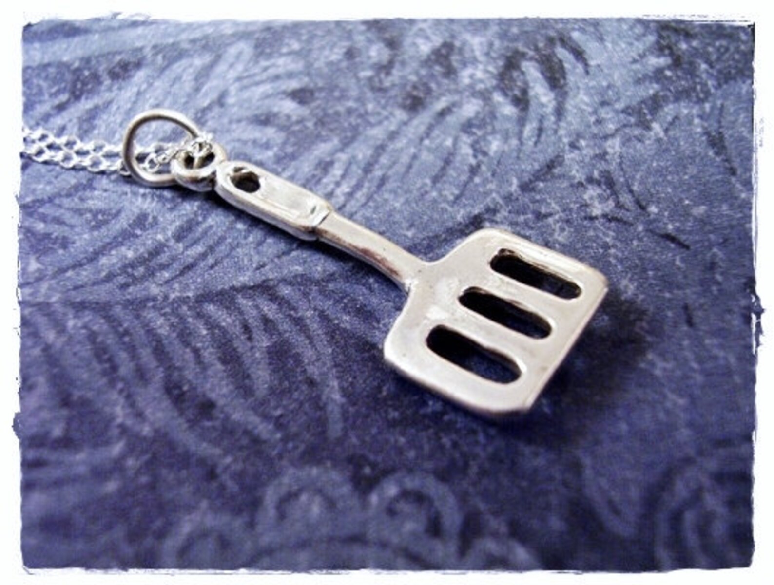 Silver Spatula Necklace Sterling Silver Spatula Charm on a | Etsy