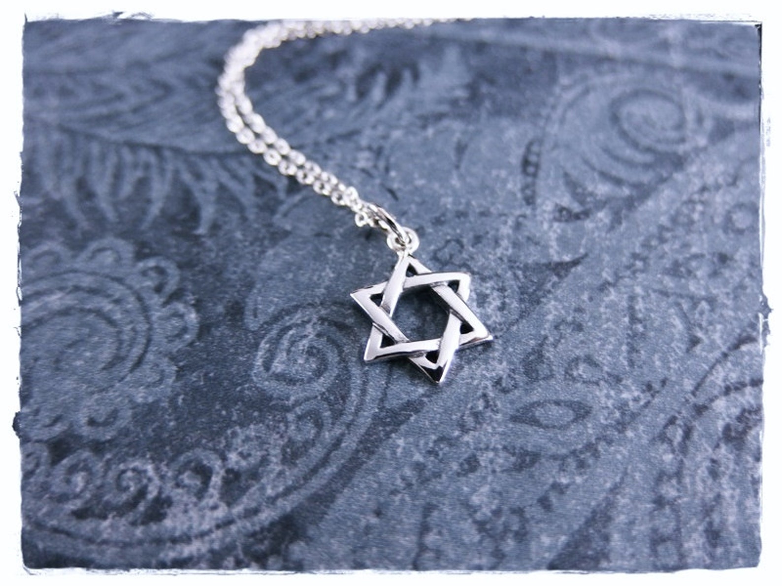 Small Star of David Necklace Sterling Silver Star of David - Etsy