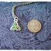 Green Trinity Knot Necklace Green Enameled Silver Plated Trinity Knot ...