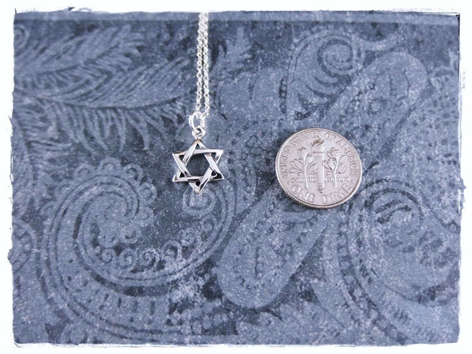 Small Star of David Necklace Sterling Silver Star of David - Etsy