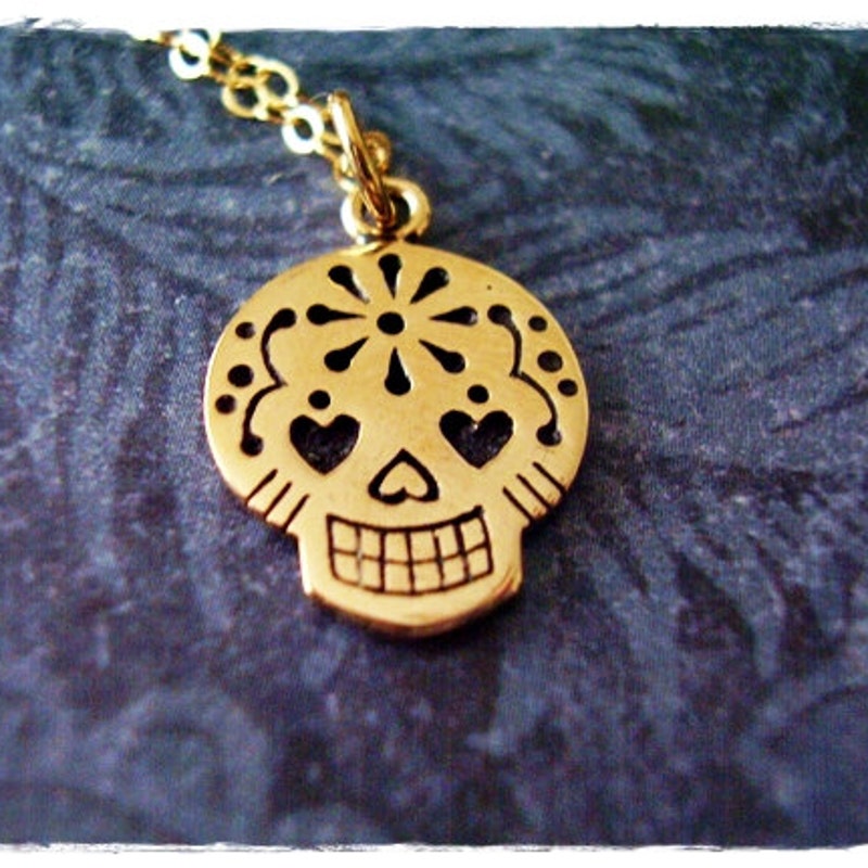 Gold Sugar Skull - Etsy