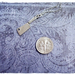 Silver Butcher's Cleaver Necklace - Antique Pewter Butcher's Cleaver ...