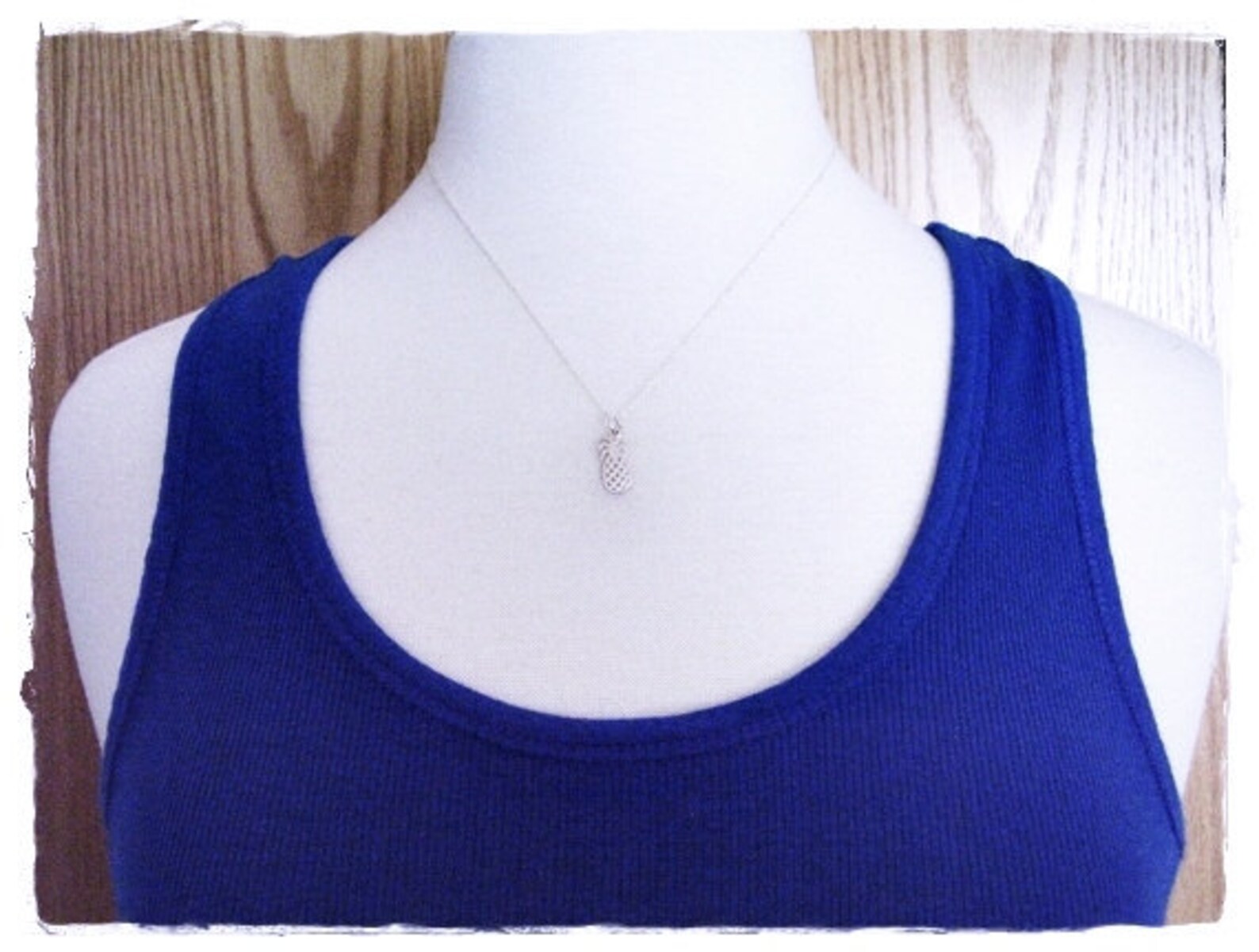 Silver Pineapple Necklace Sterling Silver Pineapple Charm on - Etsy