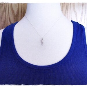 Silver Pineapple Necklace - Sterling Silver Pineapple Charm on a ...