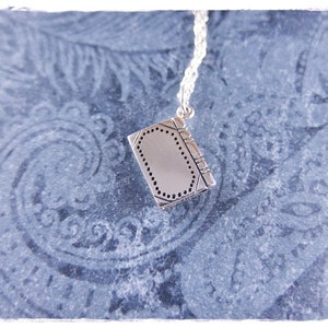Silver Book Necklace - Sterling Silver Book Charm on a Delicate ...