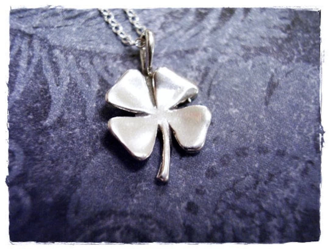 Silver Four Leaf Clover Necklace - Sterling Silver Four Leaf Clover ...