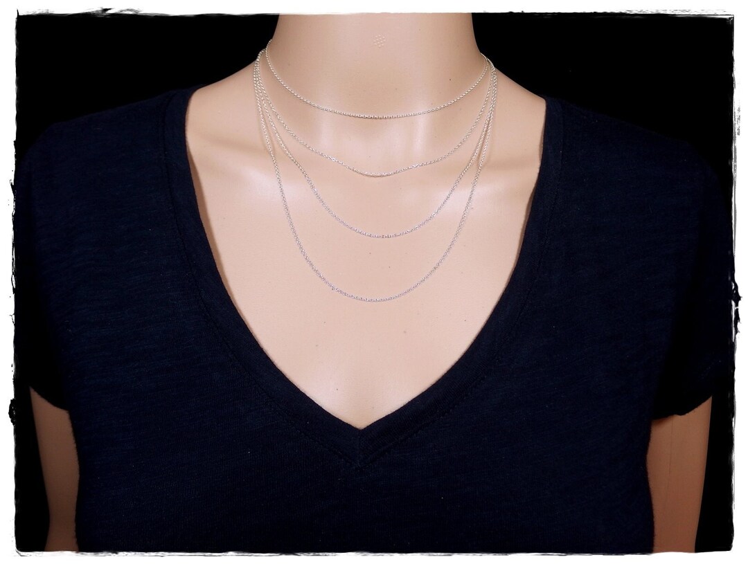 Sterling Silver 1.2mm Cable Chain - Sterling Silver Unisex Chain ...