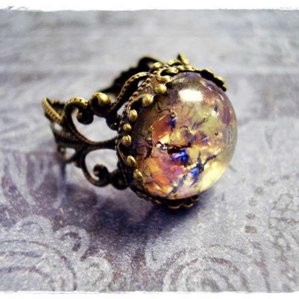Glass Opal Ring - Etsy