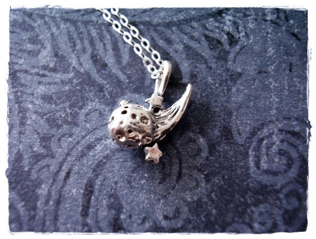Silver Comet Necklace - Sterling Silver Comet Charm on a Delicate ...