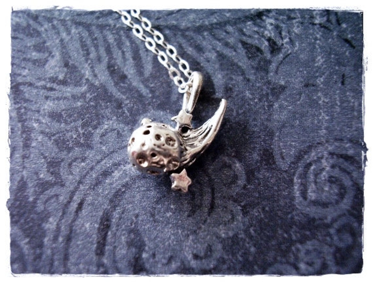 Silver Comet Necklace - Sterling Silver Comet Charm on a Delicate ...