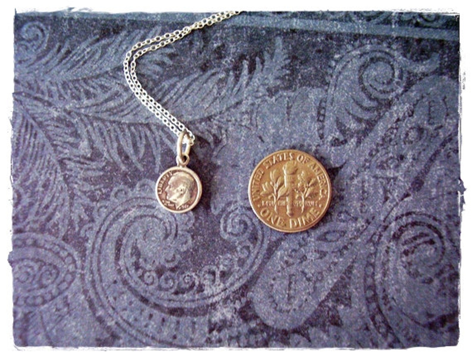 Tiny Silver Roosevelt Dime Necklace Sterling Silver - Etsy