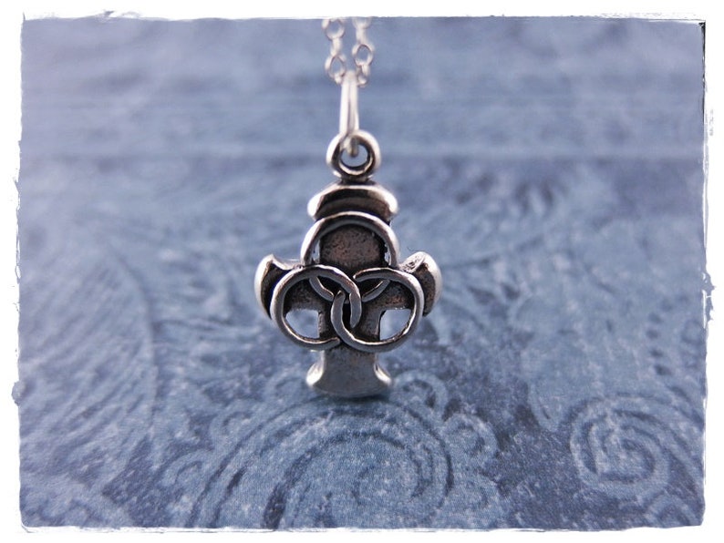 Silver Holy Trinity Cross Necklace Sterling Silver Holy | Etsy