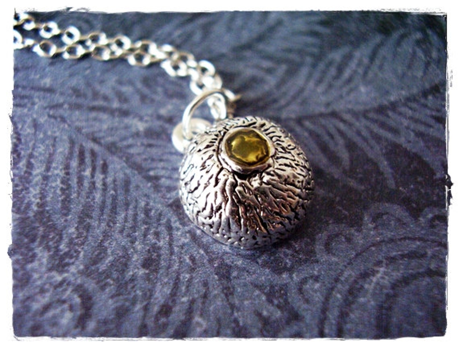Green Kiwi Necklace - Green Enameled Silver Plate Kiwi Charm on a ...