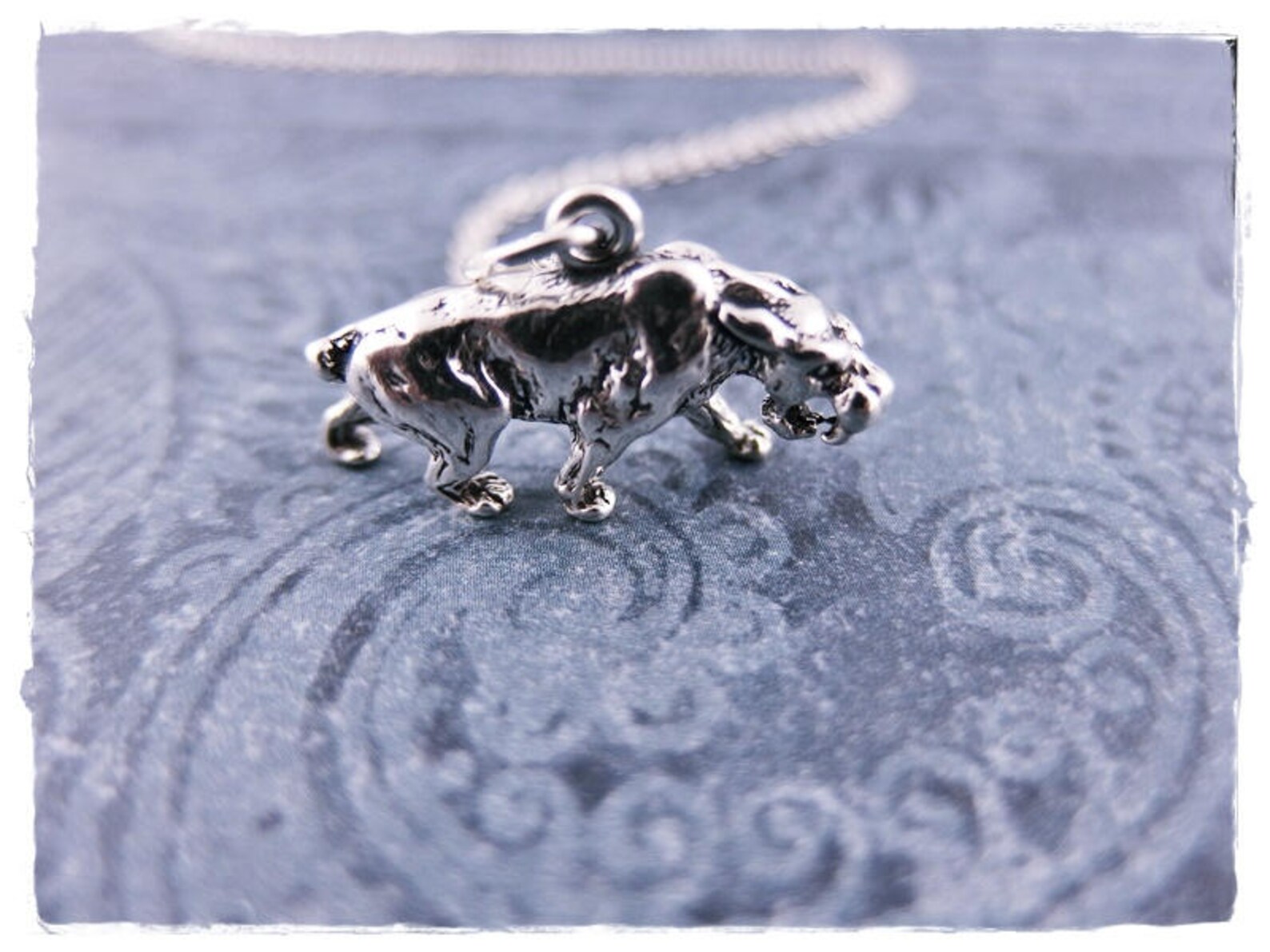 Silver Sabertooth Tiger Necklace Sterling Silver Sabertooth - Etsy