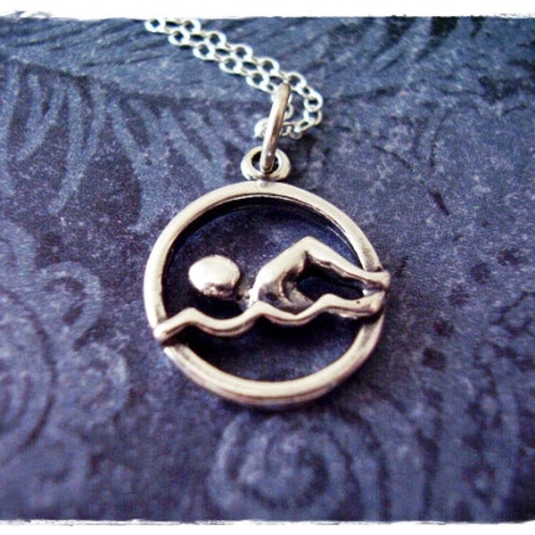 Swimmer Charm - Etsy