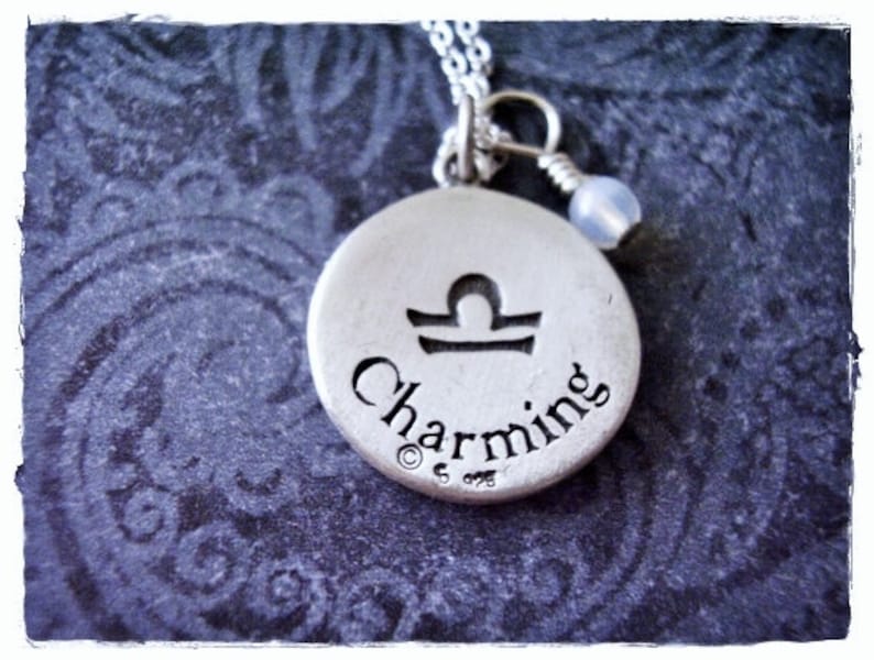 Sterling Silver Libra Charming Necklace Sterling Silver | Etsy