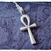 Large Silver Ankh Necklace - Sterling Silver Ankh Charm on a Delicate ...