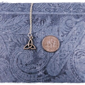 Silver Trinity Knot Necklace - Sterling Silver Trinity Knot Charm on a ...
