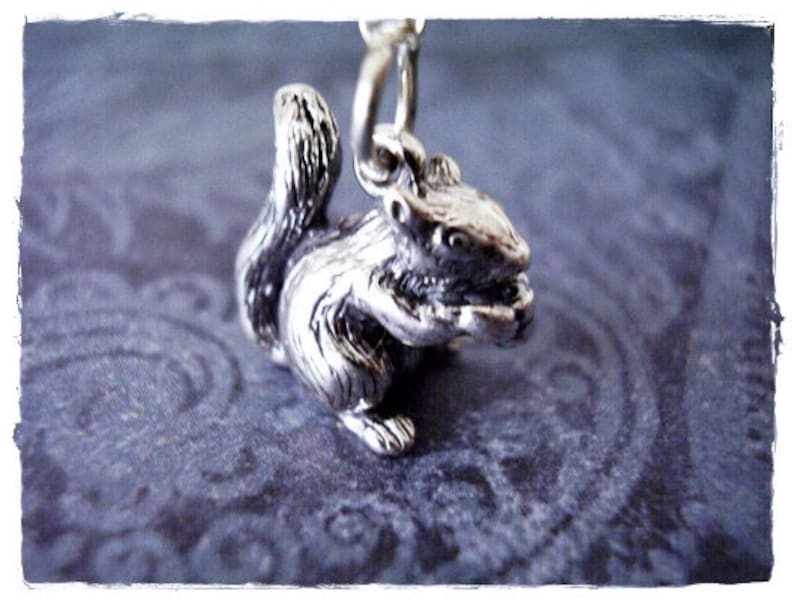 Sterling Silver Squirrel Necklace Sterling Silver Squirrel | Etsy