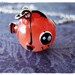Red Clownfish Necklace - Red & Black Resin Clownfish Charm on a ...