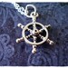 Silver Ship's Wheel Necklace - Sterling Silver Ship's Wheel Charm on a ...