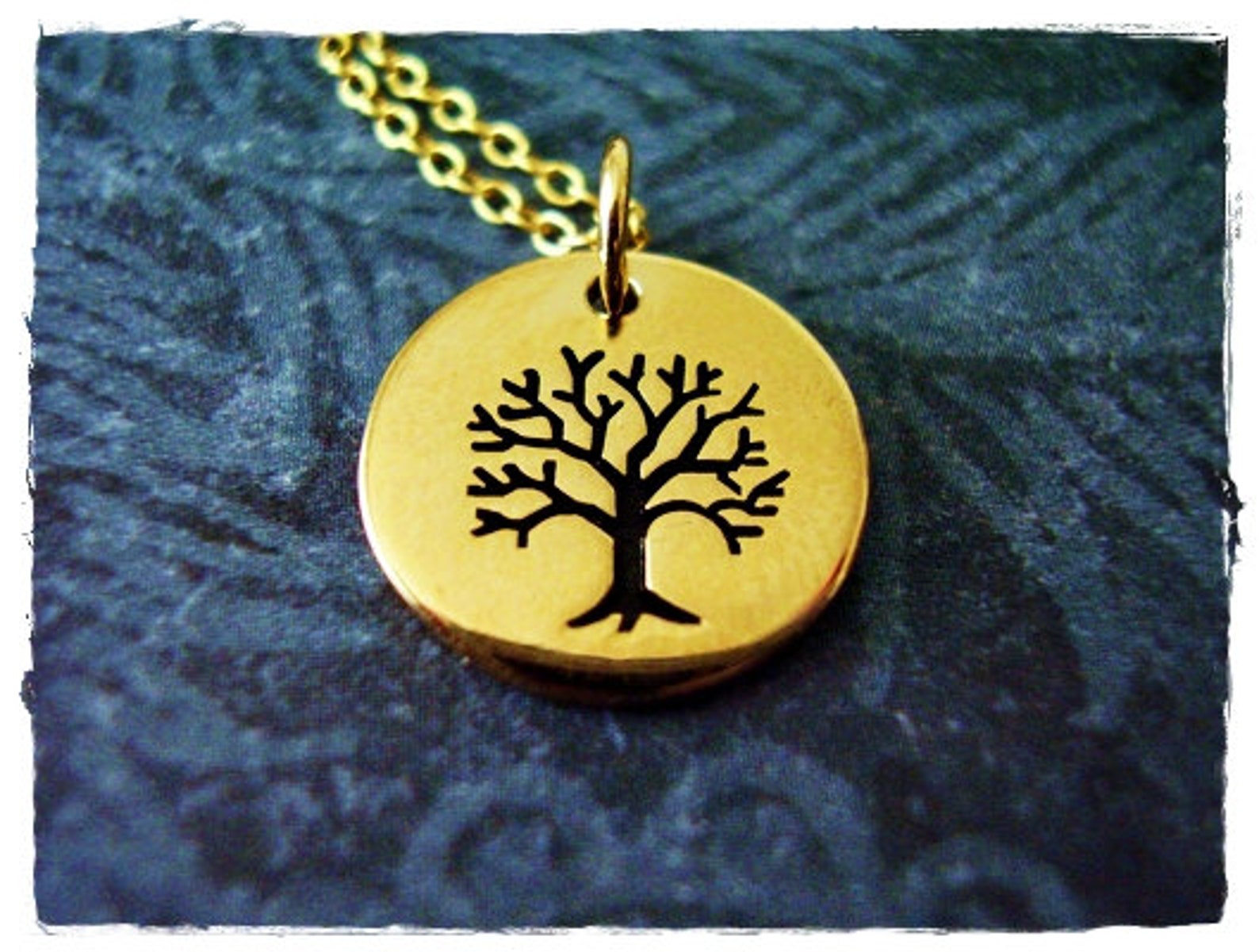 Gold Rowan Tree Necklace Bronze Rowan Tree Charm on a - Etsy