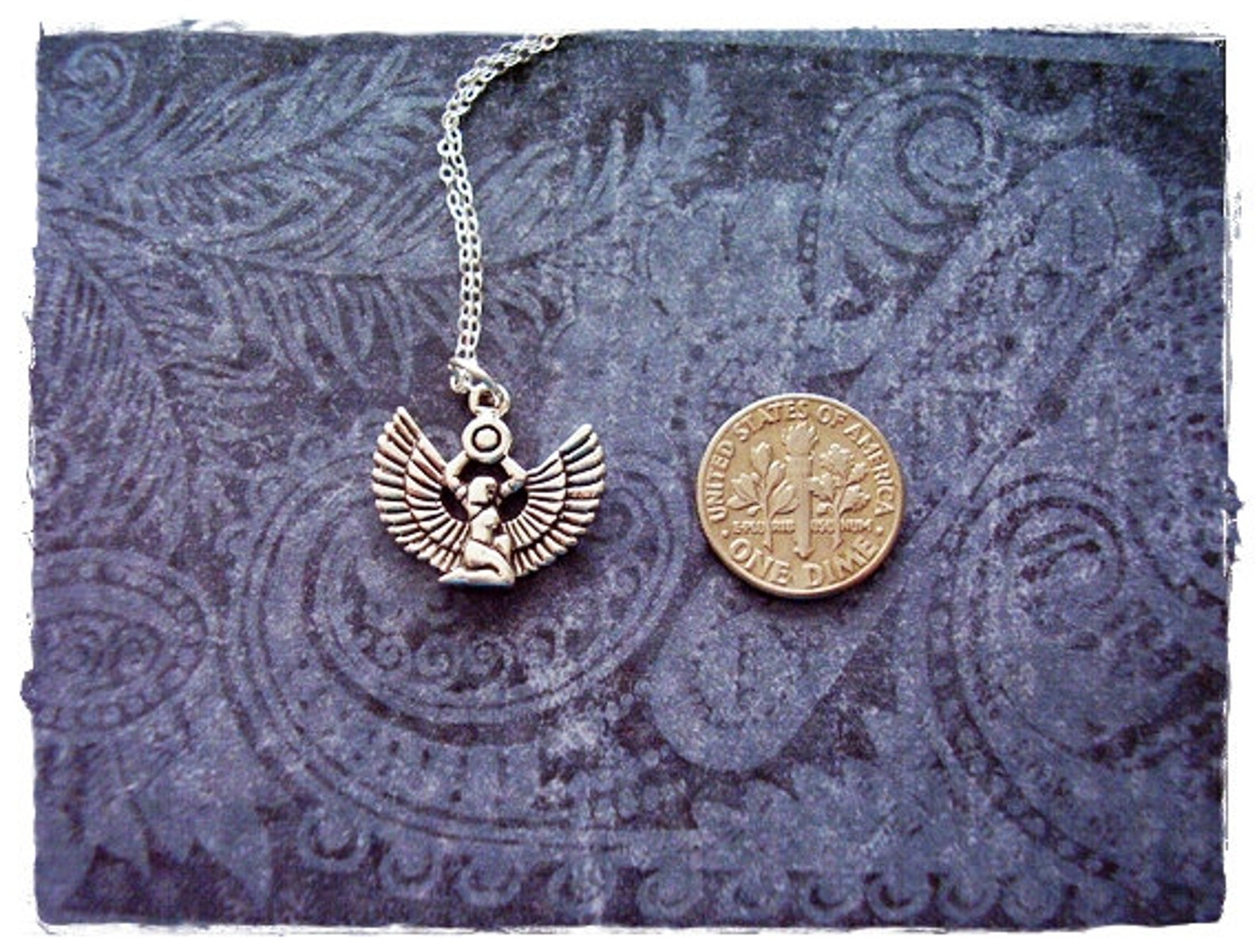 Silver Isis Goddess Necklace - Sterling Silver Isis Goddess Charm With ...