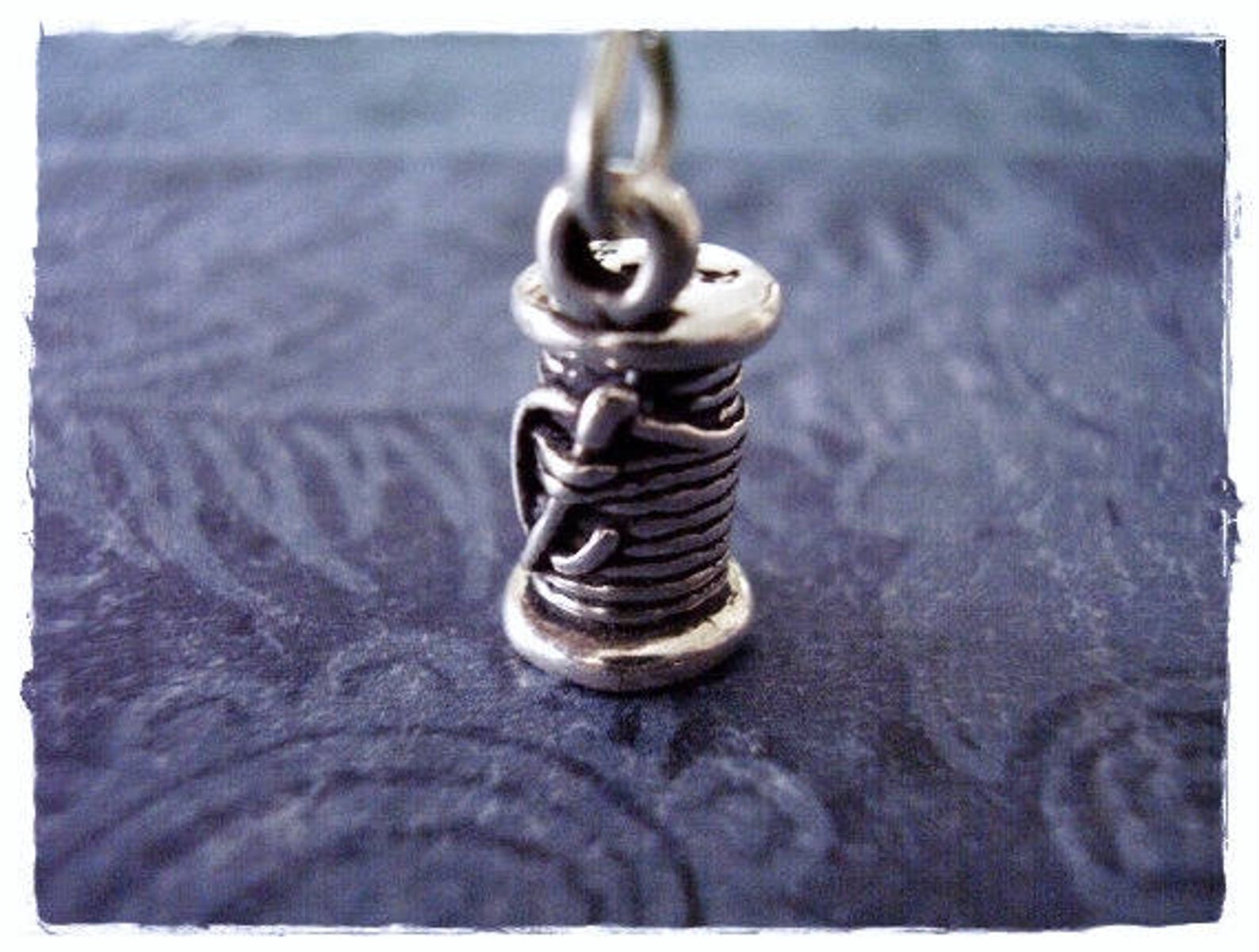 Silver Spool of Thread Necklace Sterling Silver Spool of | Etsy